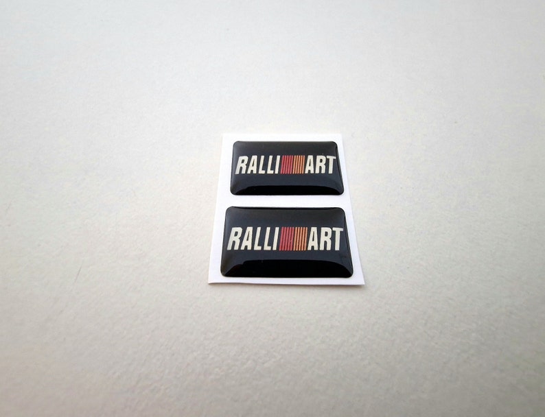 Mitsubishi Ralliart 3D Domed Badge Logo Emblem Sticker Graphic Decal ...