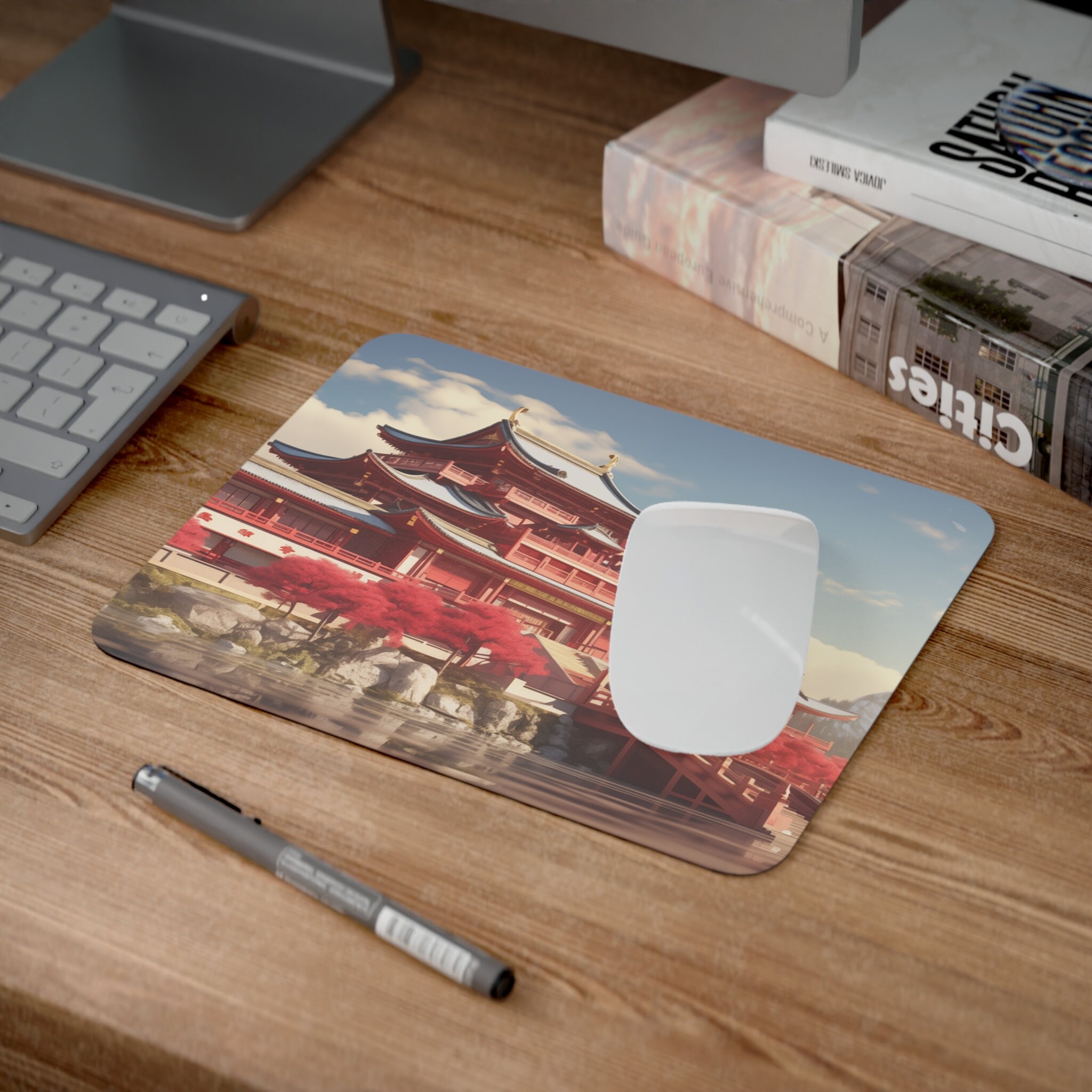 Traditional Japanese Architecture Mouse Pad 7x8.6 Perfect for Your Desk ...