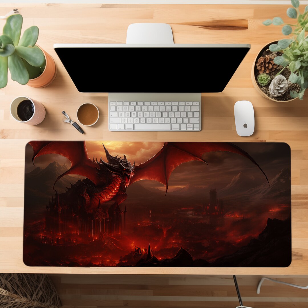 World of Warcraft Cataclysm Mouse Mat 31.5x15.5, Deathwing Inspired ...