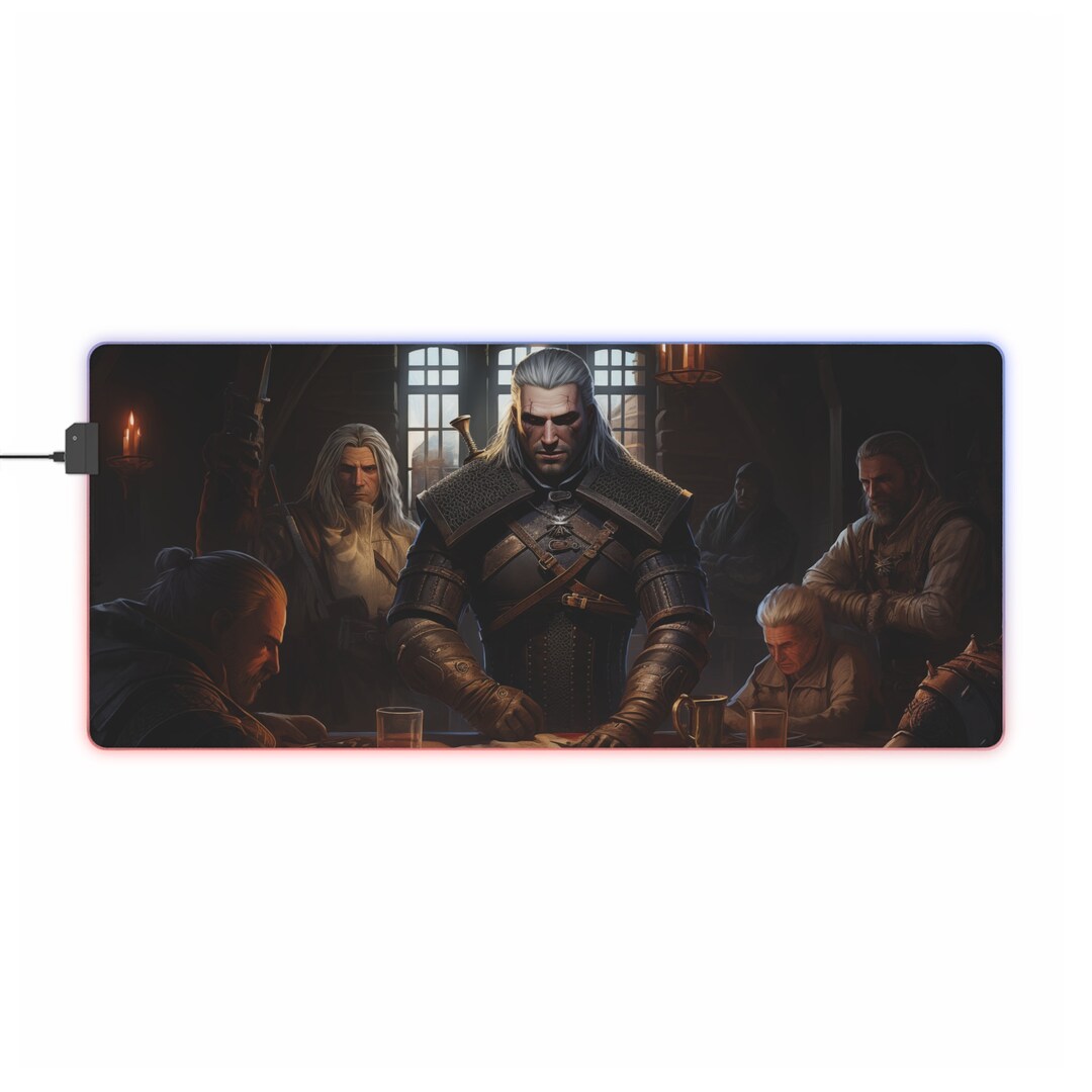The Witcher Geralt of Rivia LED Mouse Mat Vibrant Gaming - Etsy