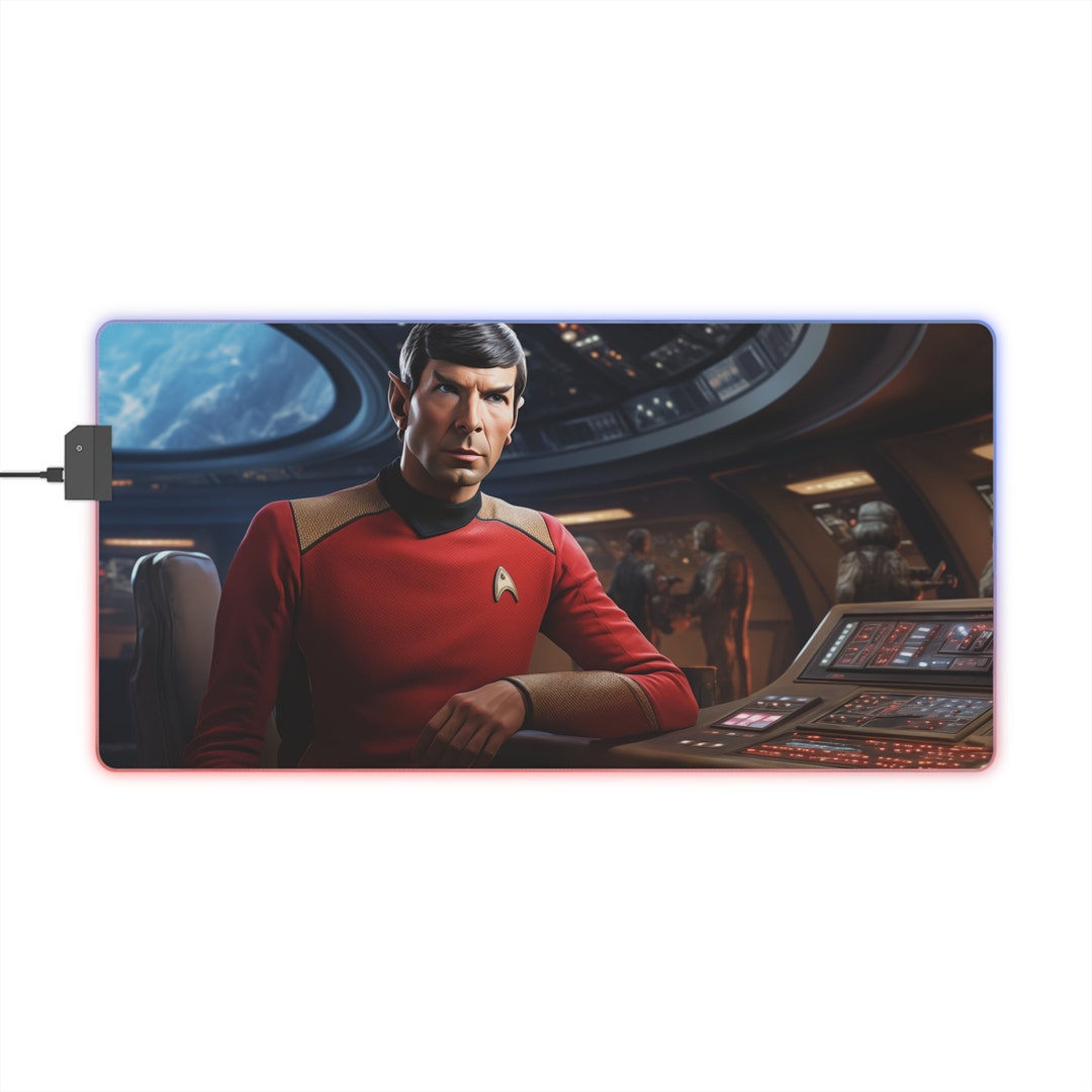Star Trek Spock LED Mouse Mat Large Gaming Pad Perfect for - Etsy