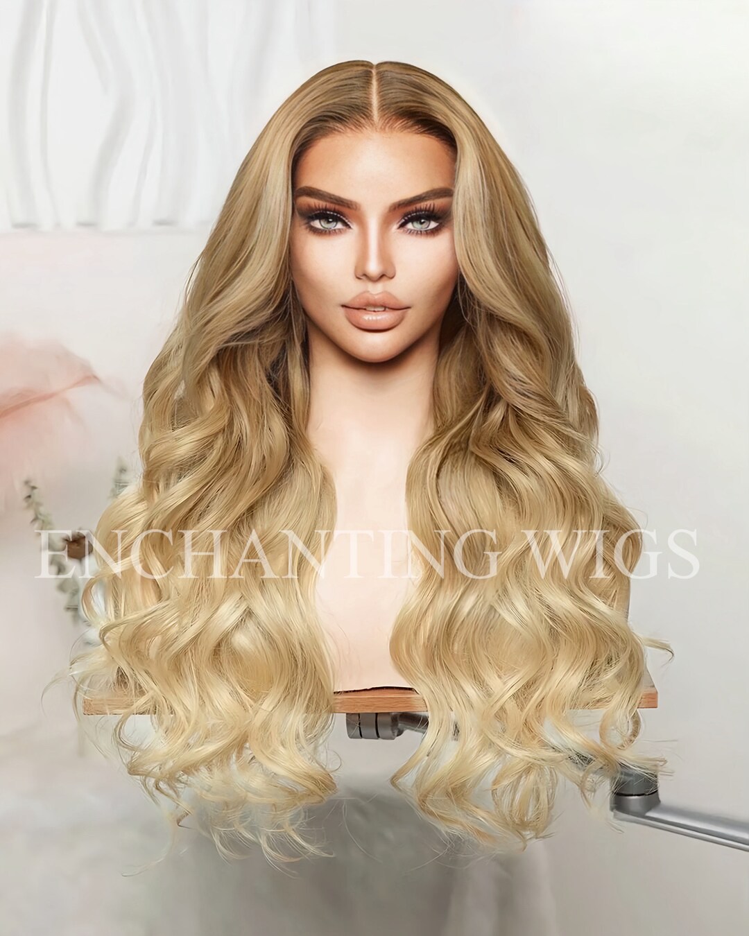 Custom Wig Human Hair Wig Hd Lace Front Wig Ombré Blonde - Etsy