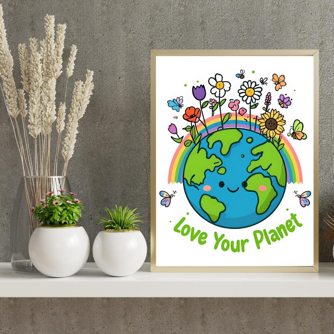 Love Your Planet Earth Day Poster | Eco Friendly Classroom Wall Art ...