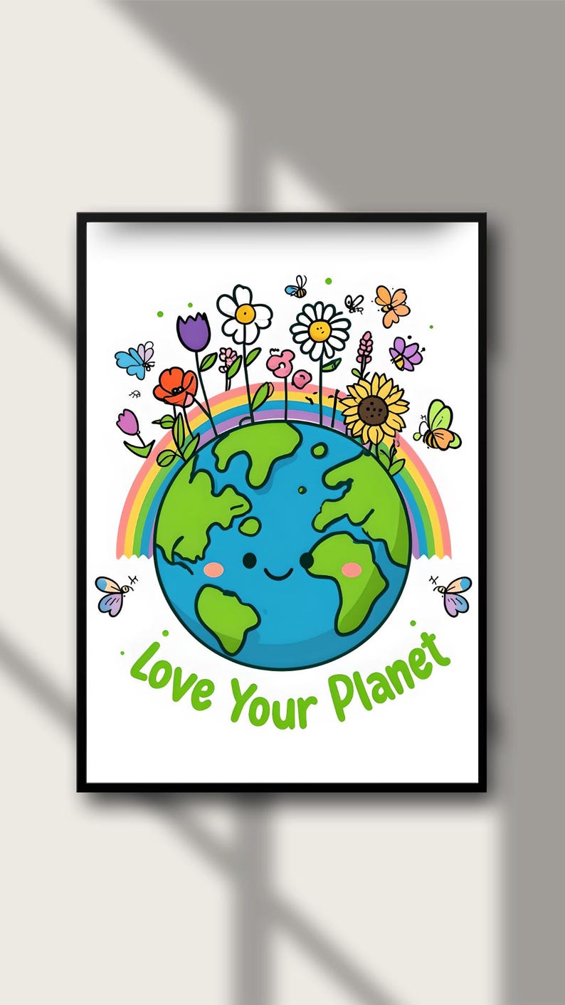 Love Your Planet Earth Day Poster | Eco Friendly Classroom Wall Art ...