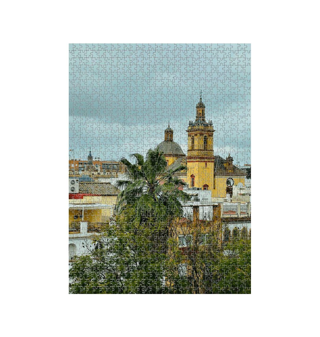 1000 Piece Jigsaw Puzzle, Seville Spain, Spanish Architecture With Palm ...