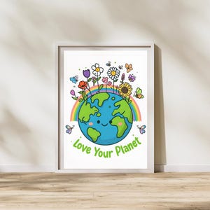 Love Your Planet Earth Day Poster | Eco Friendly Classroom Wall Art ...