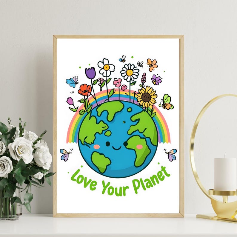 Love Your Planet Earth Day Poster | Eco Friendly Classroom Wall Art ...