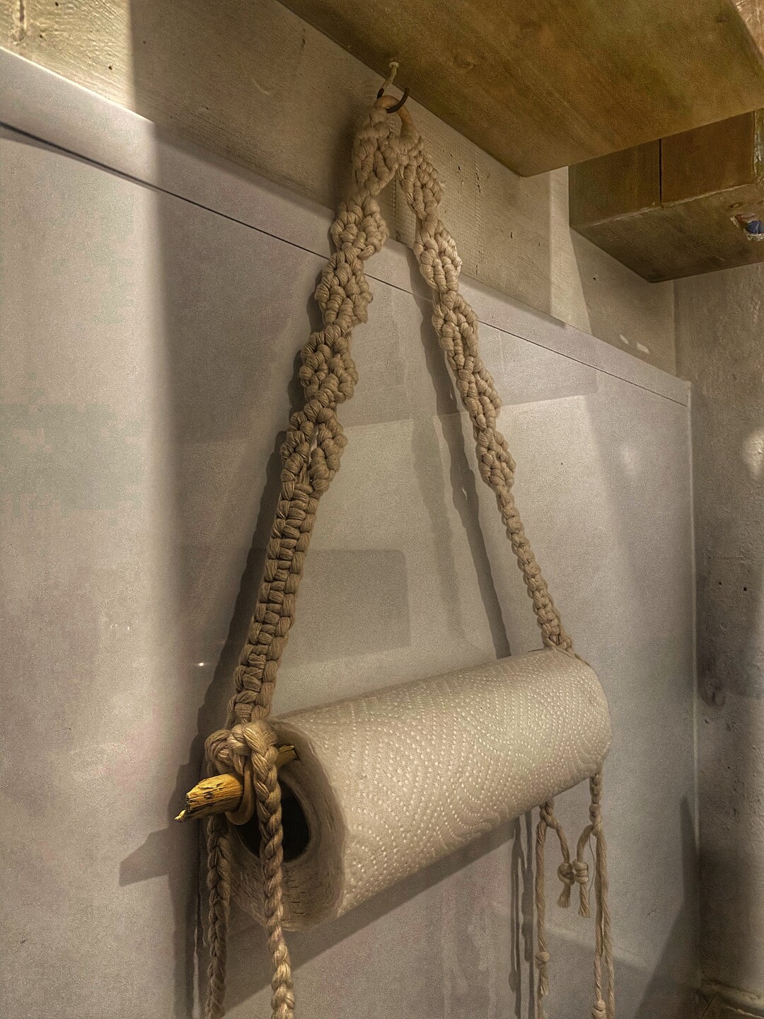 SCOTTY, Macrame Handmade Kitchen Paper Towel Hanger - Etsy