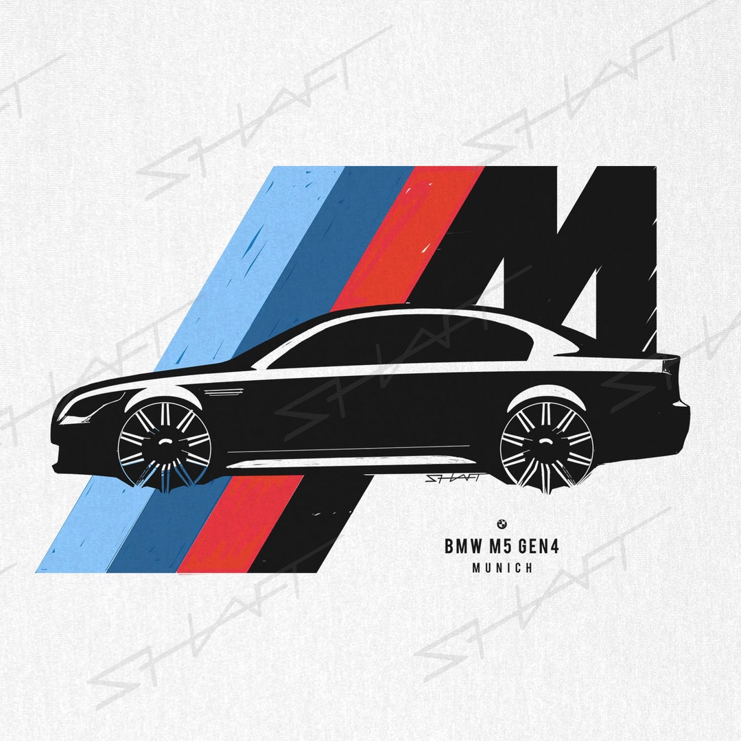 BMW E60 M5 Inspired T-shirt SIDE Various Color Versions Vehicle ...