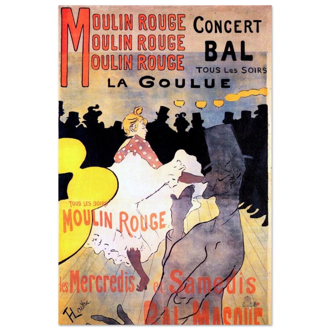 Vintage Cancan Danser Cabaret Art Nouveau Poster La Golue French Print ...