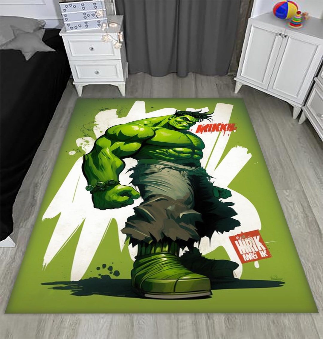 Hulk, Angry Hulk Rug, Hulk Rug, Superhero Rug, Green Giant Rug, Kids ...