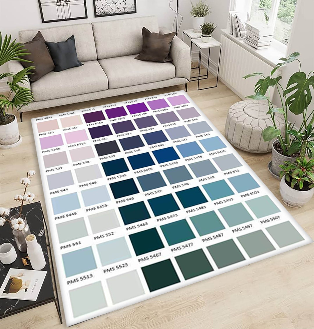 Color Chart Rug, Color Chart, Birthday Gift, Special Gift, Office Rug ...