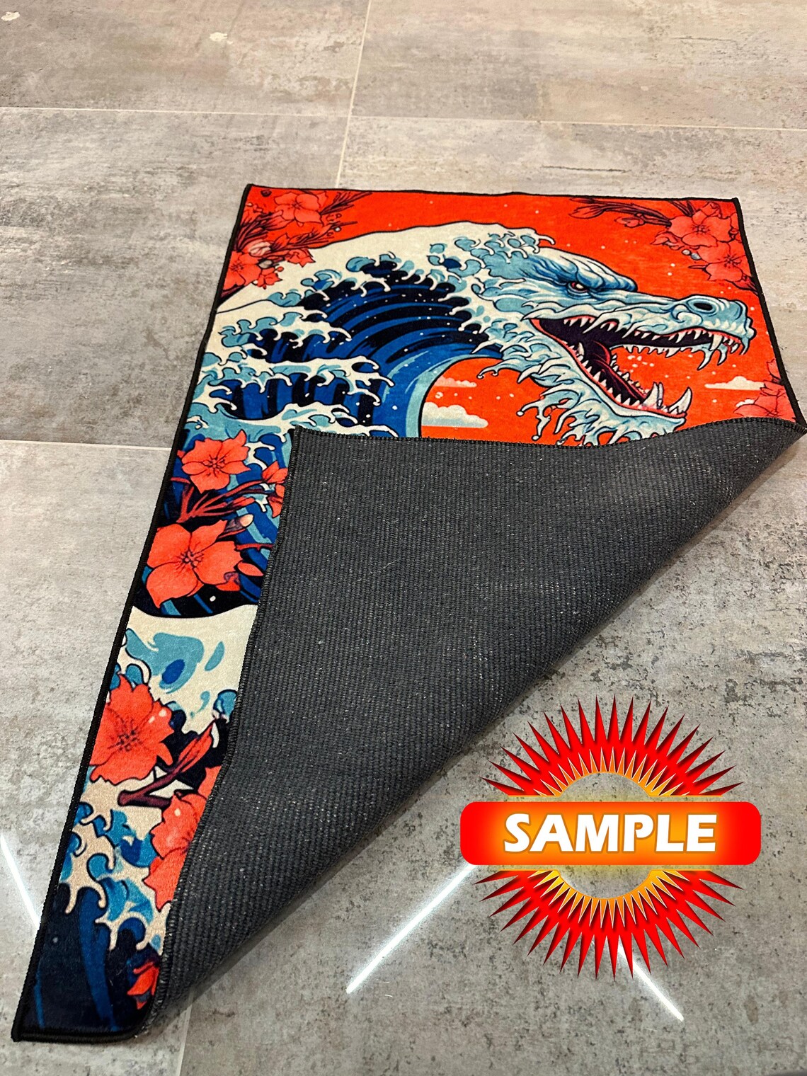 Mid Century Modern Rug,hand Drawn Mid Century Rug,mid Century Rug,mid ...