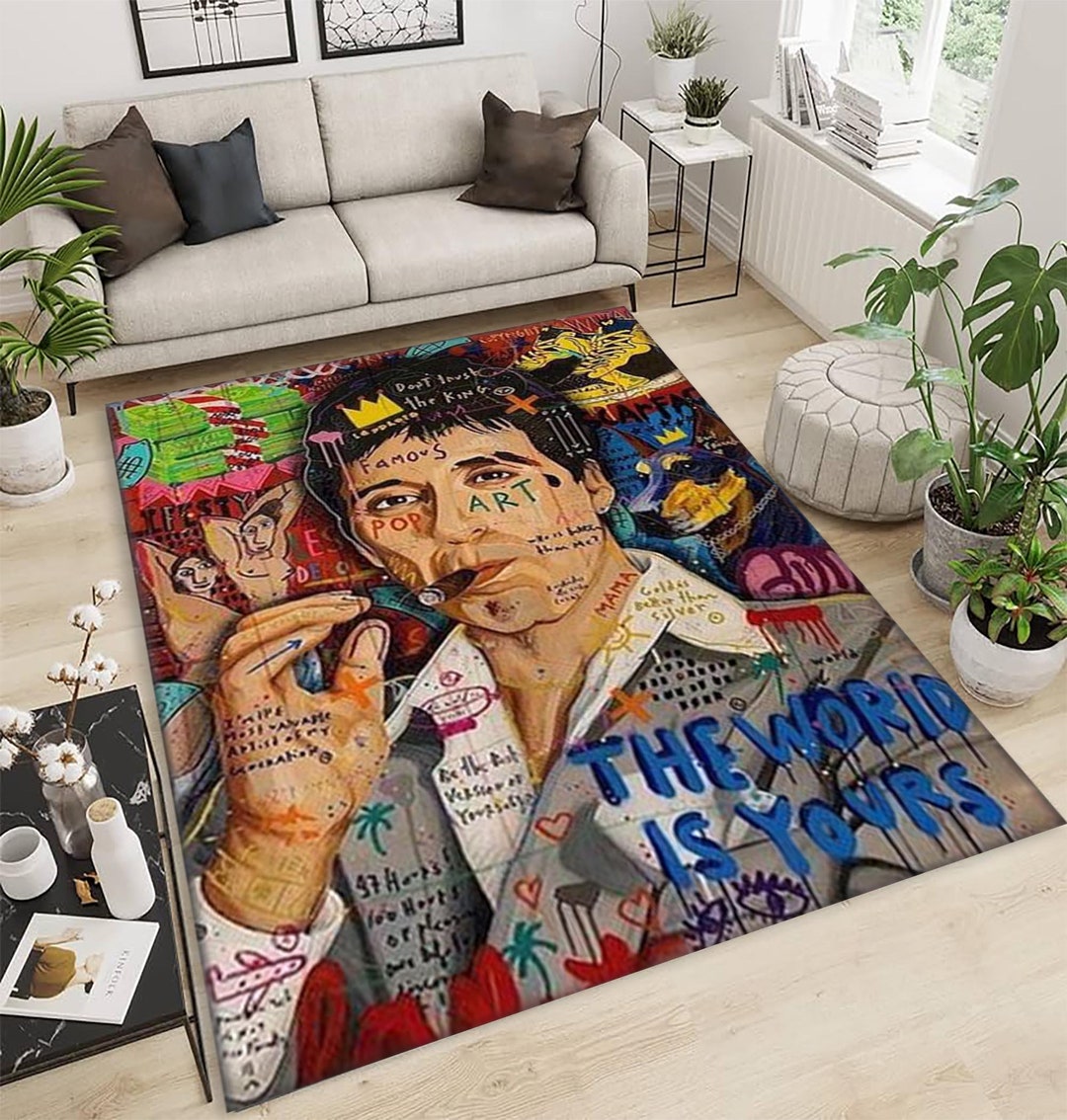 Scarface Rug, Tony Montana Rug, Pop Art Rug, Scarface Pop Art, Scarface ...