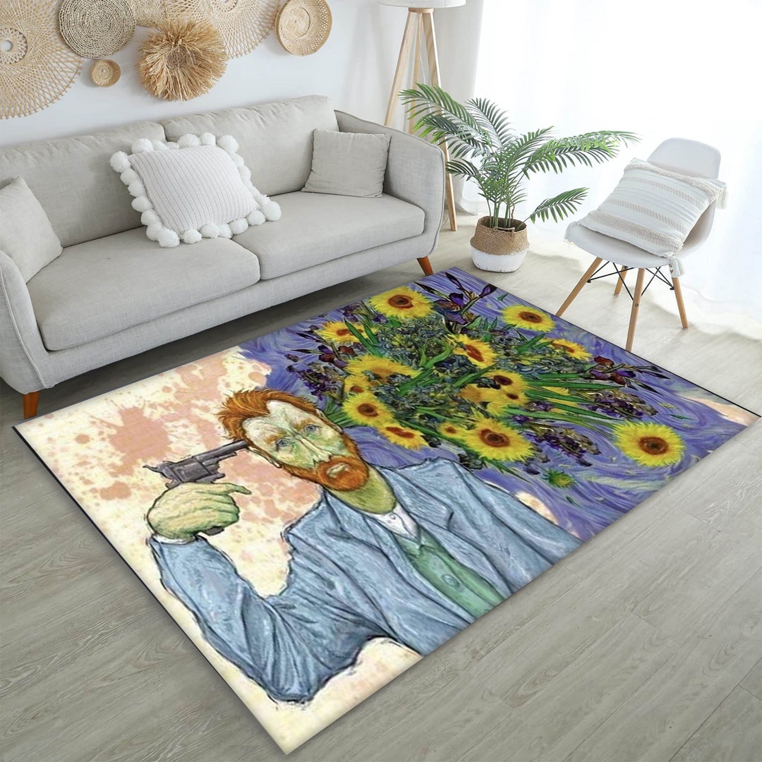 Vincent Van Gogh Rug, Artistic Rug, Artwork Rug, Van Gogh Patterned Rug ...