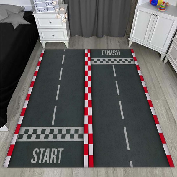 Race Track Rug - Etsy