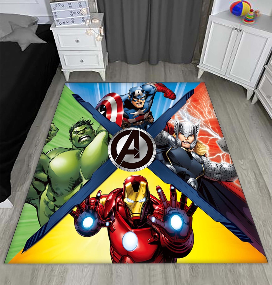 Superhero Rug, Superhero, Movie Character Rug, Cartoon Character Rug ...