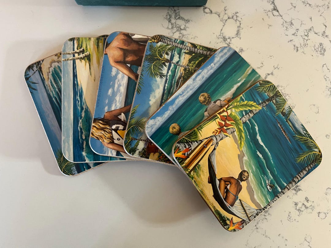 Cape Cod Coasters - Beach - Susan Ball Art - Etsy