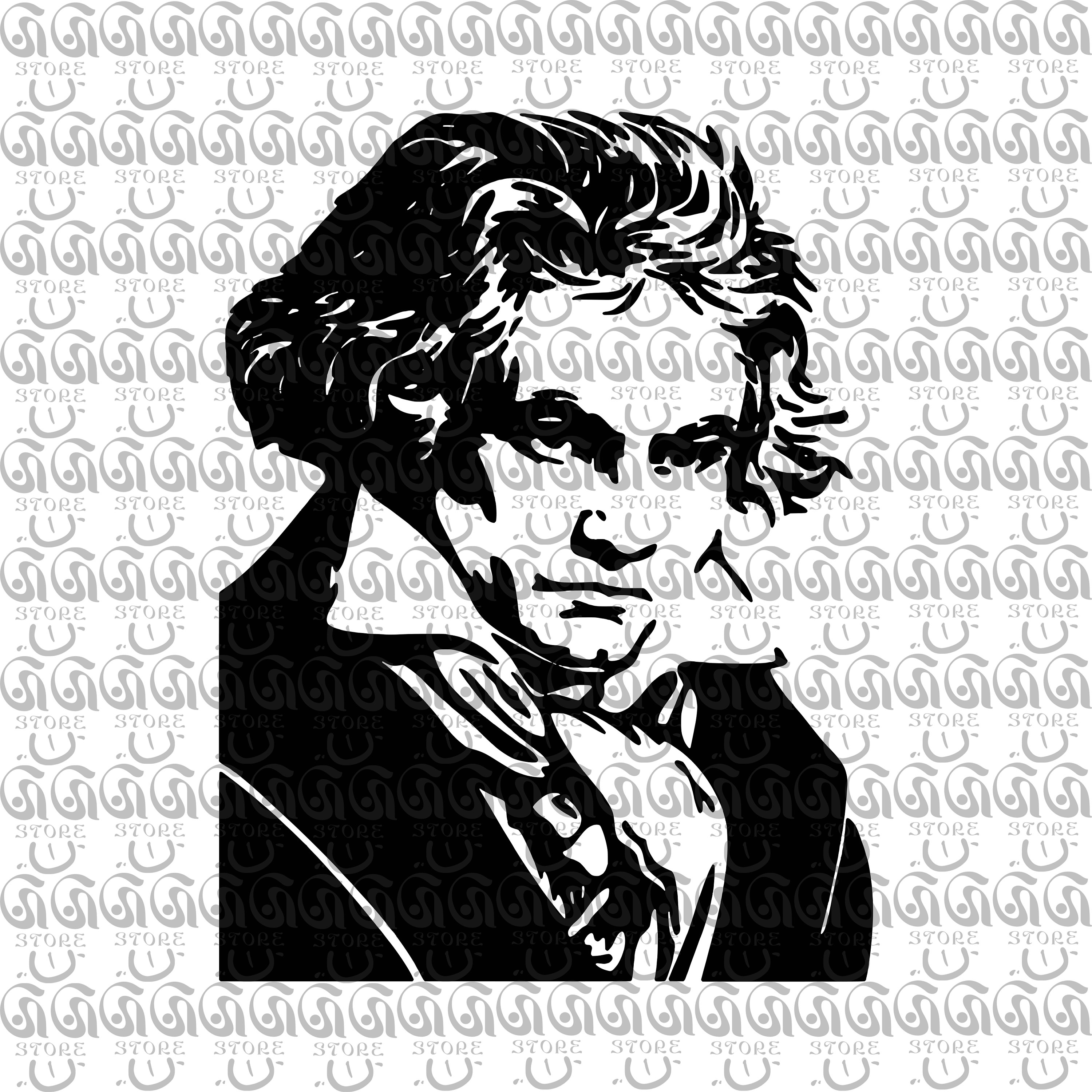 Ludwig Van Beethoven, Vector Image, Cricut, Cut, Cutting and Printing ...