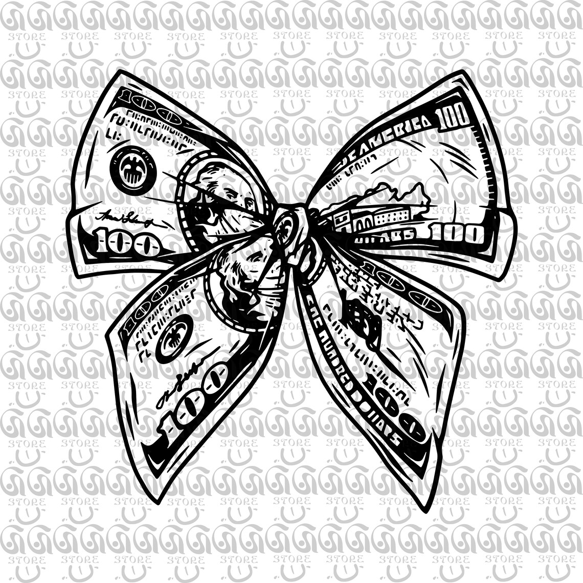 Money Bow SVG, Bow Tie SVG, Bow Svg, Ribbon Bow Svg, USA Dollar Svg ...
