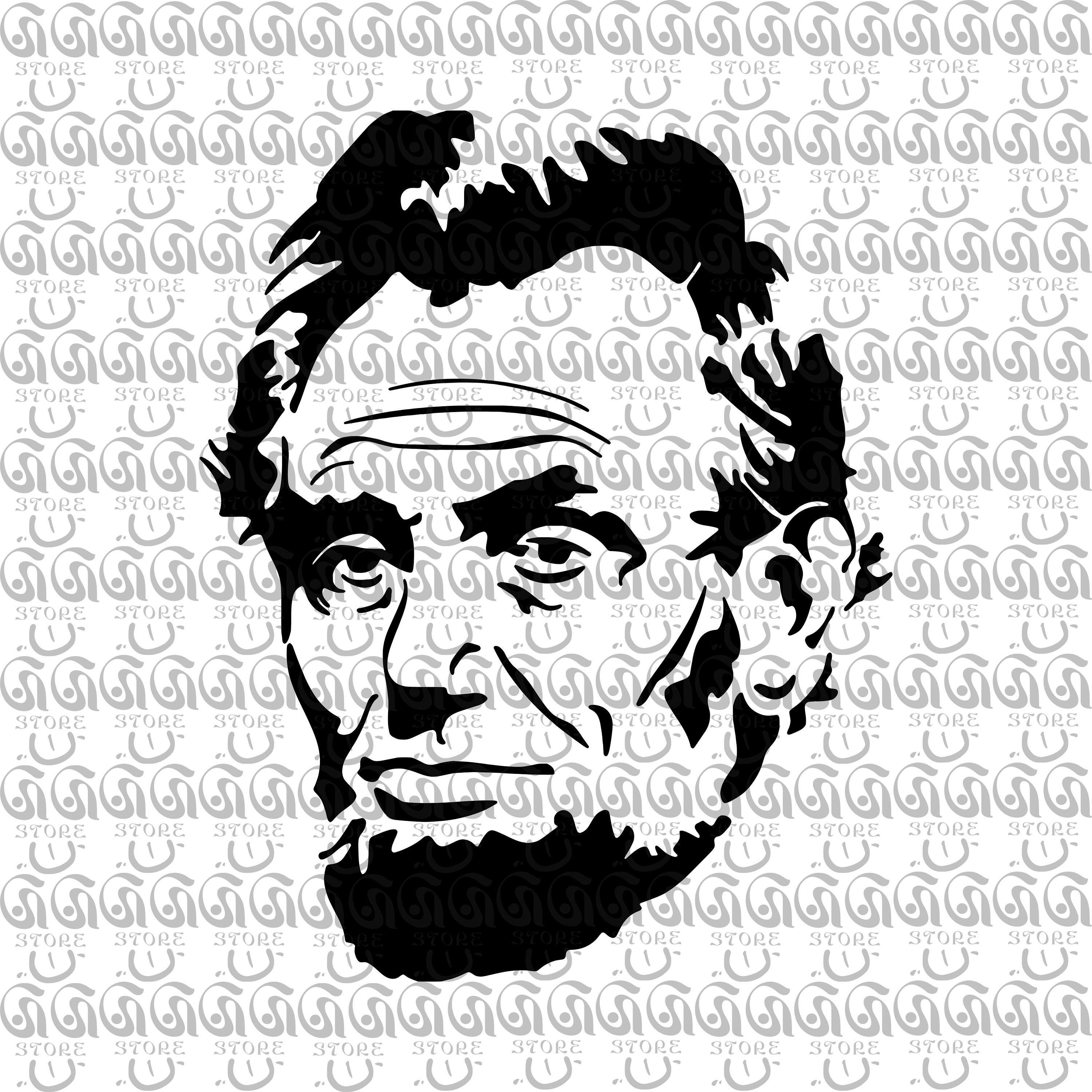 Abraham Lincoln, Vector Image, Cricut, Cut, Cutting and Printing, Laser ...