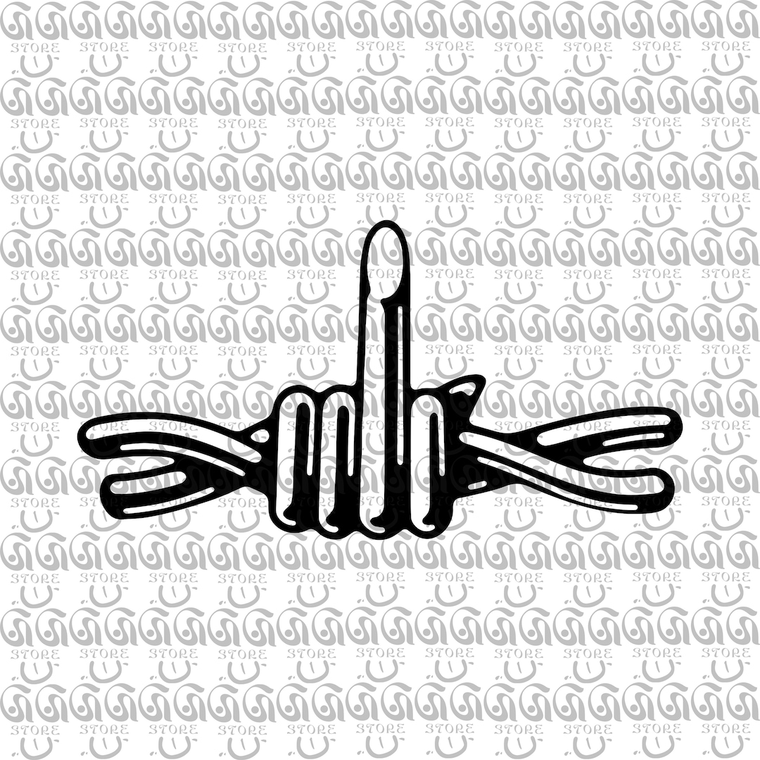 Barbed Wire Middle Finger SVG, Middle Finger Cricut, Middle Finger SVG ...