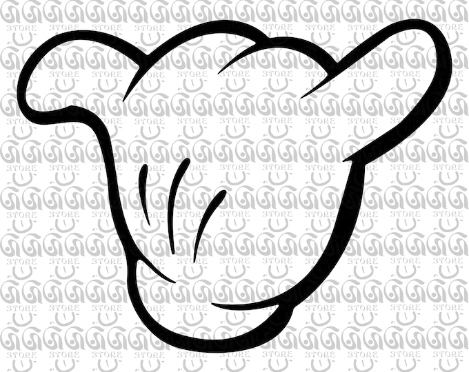 West Coast SVG, Cartoon Hand SVG, West Side Hand Sign SVG, White Gloves ...