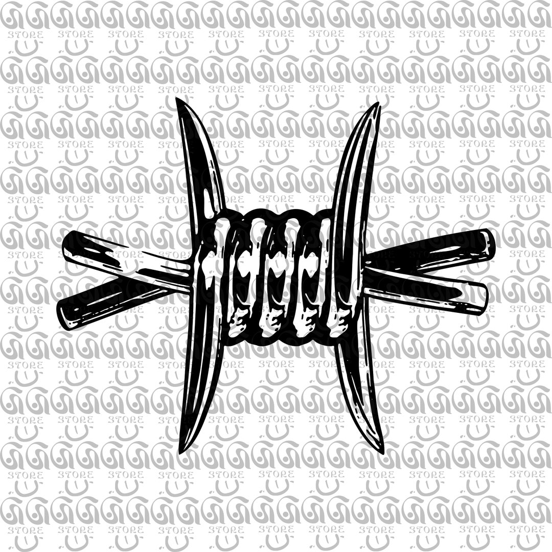 Barbed Wire Knot SVG, Barbed Wire Fence SVG, Fence With Spikes SVG ...