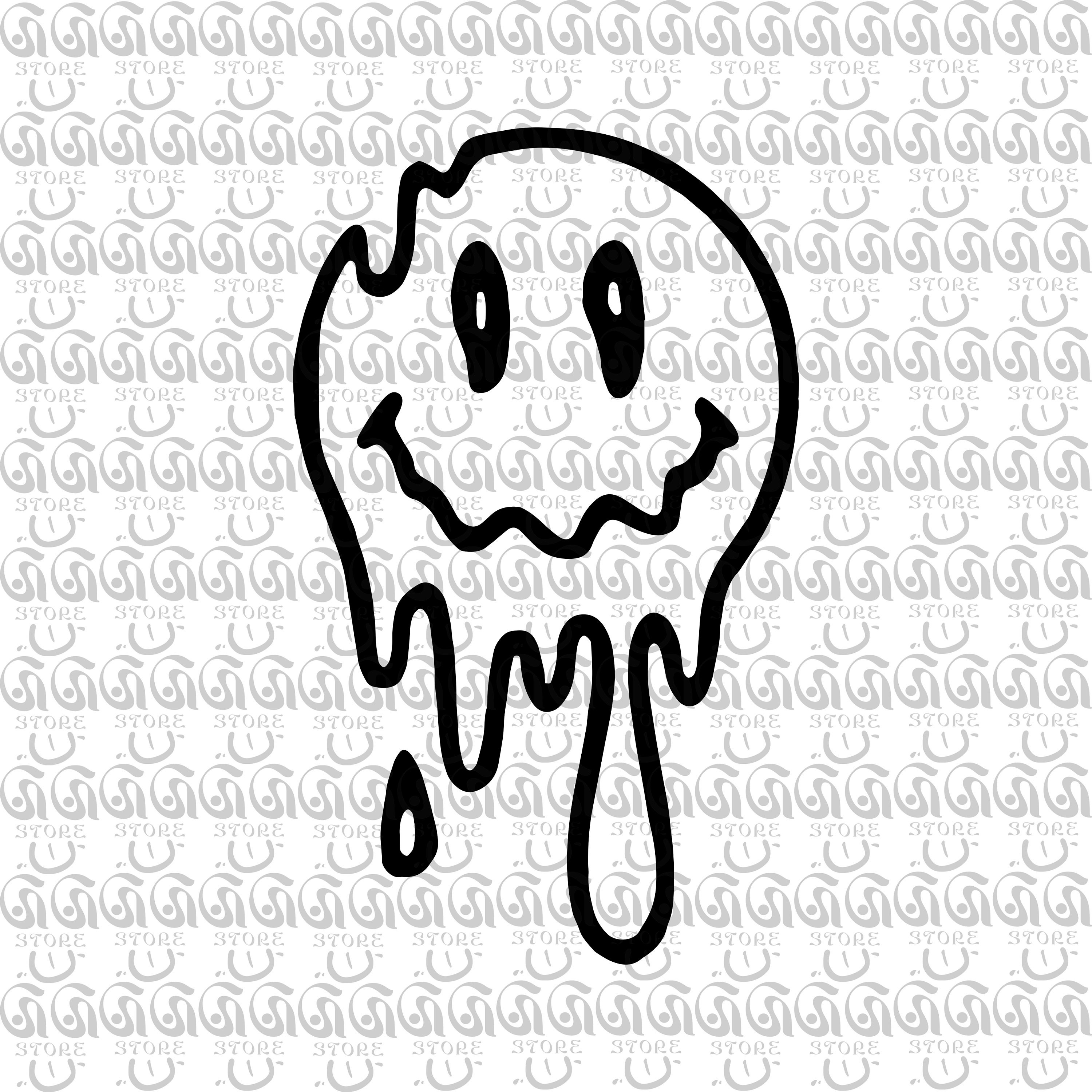 Smiley Faces SVG, Melting Emoji SVG, Happy Face SVG, Smiley Svg, Dead ...