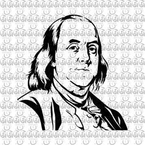 Benjamin Franklin Vector Image Cricut Cut Cutting and - Etsy