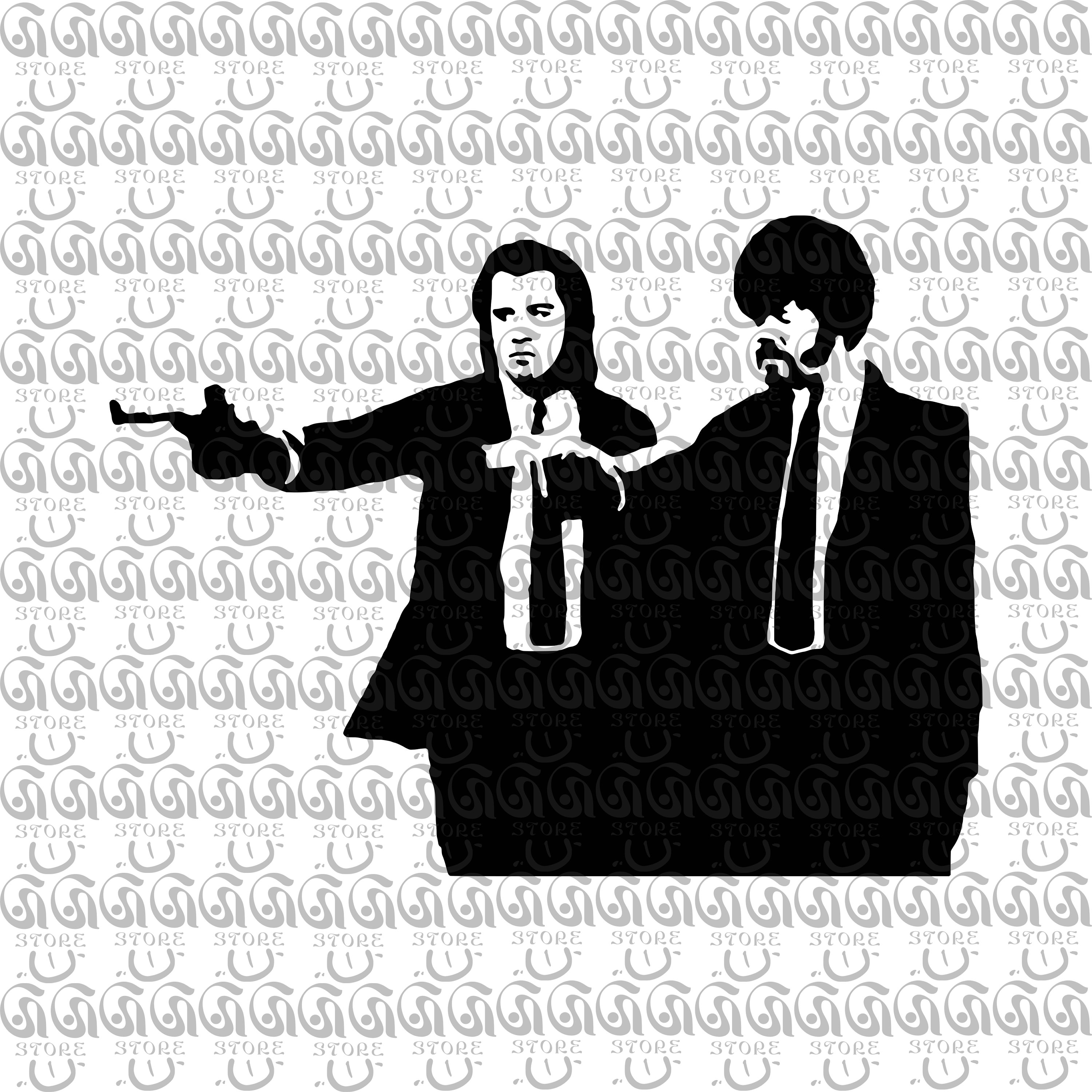 Pulp Fictie Stencil Pulp Fiction Splatter Tapestry By Movie Poster