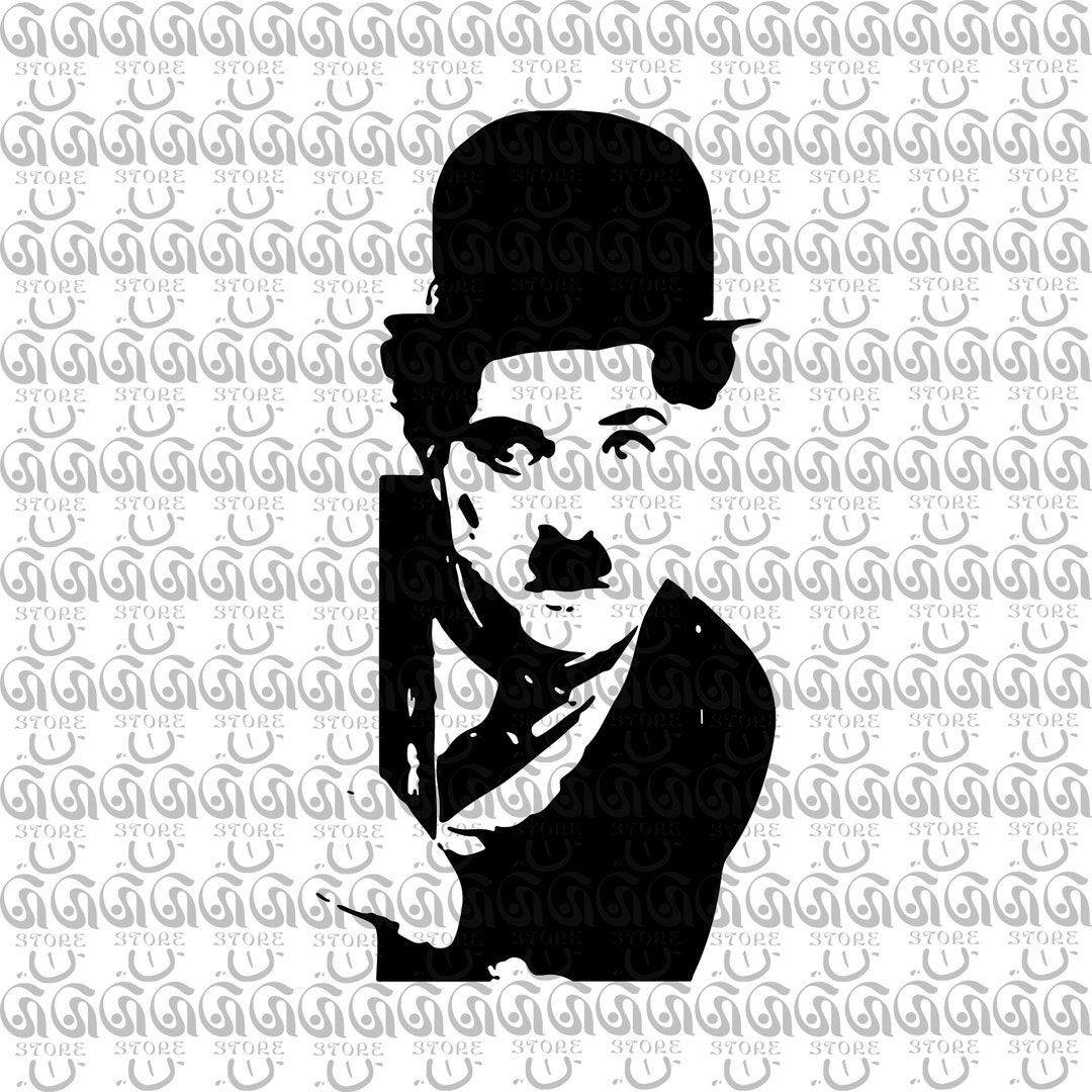 Charlie Chaplin, Vector Image, Cricut, Cutting and Printing, Laser ...