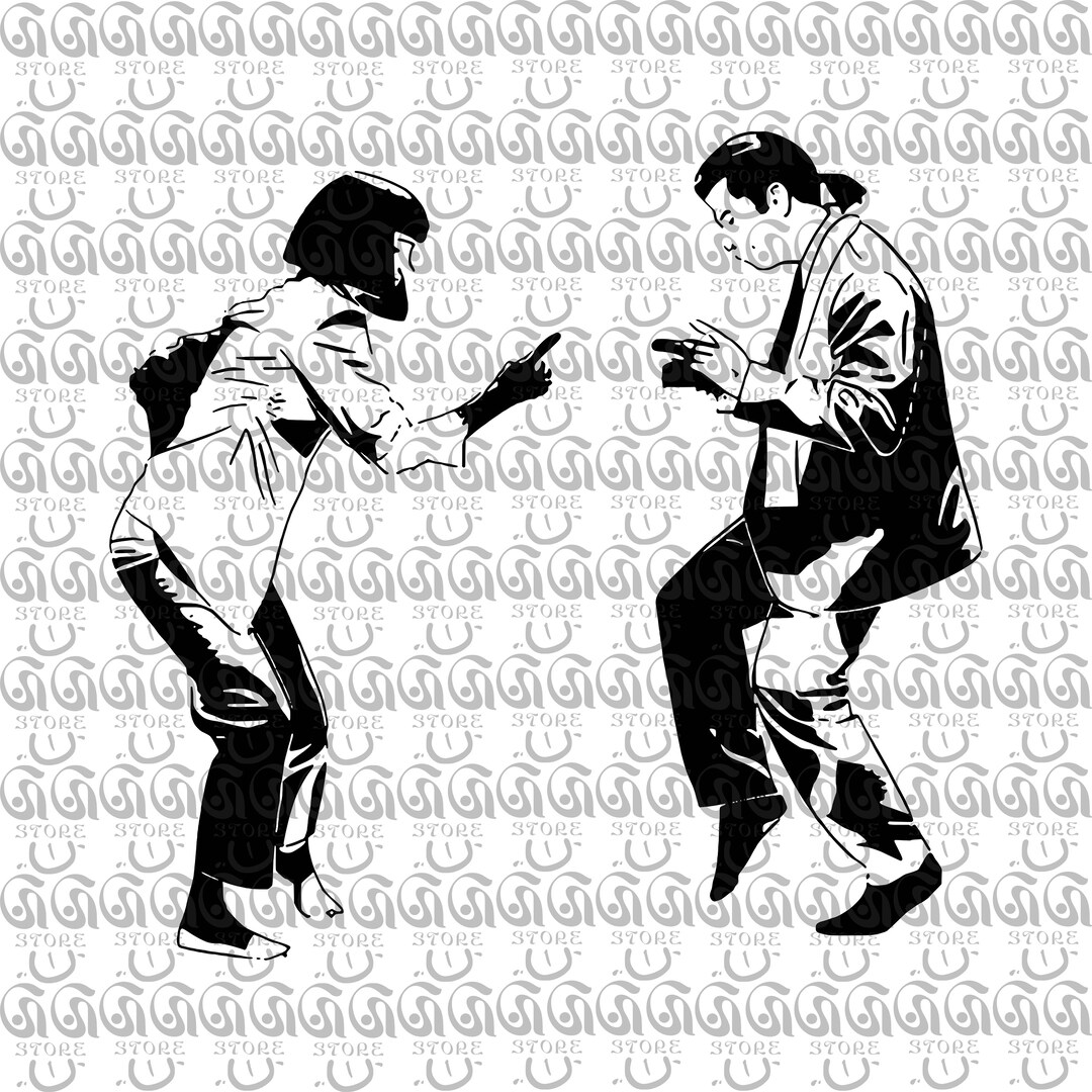 John Travolta & Uma Thurman, Vector Image, Cricut, Cut, Cutting and ...