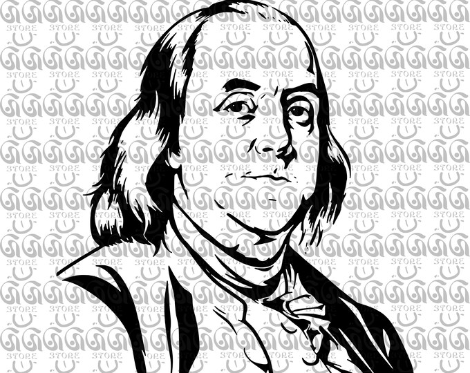 Benjamin Franklin, Vector Image, Cricut, Cut, Cutting and Printing ...