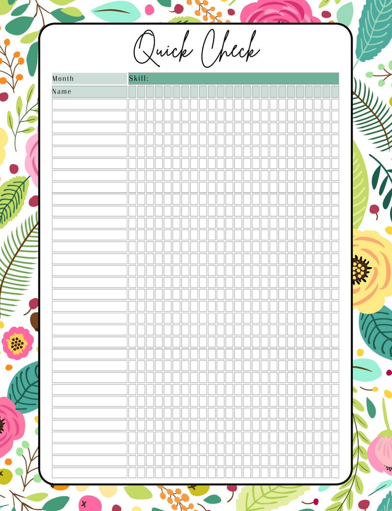2024 Floral Teacher Digital Planner With Student Tracking/ Lesson and ...