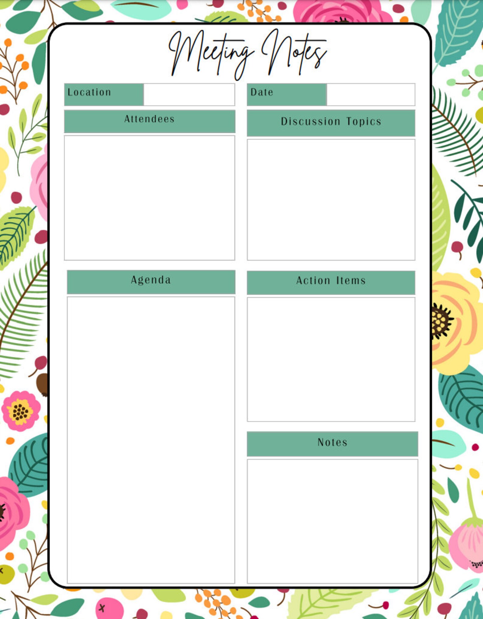 2024 Floral Teacher Digital Planner With Student Tracking/ Lesson and ...