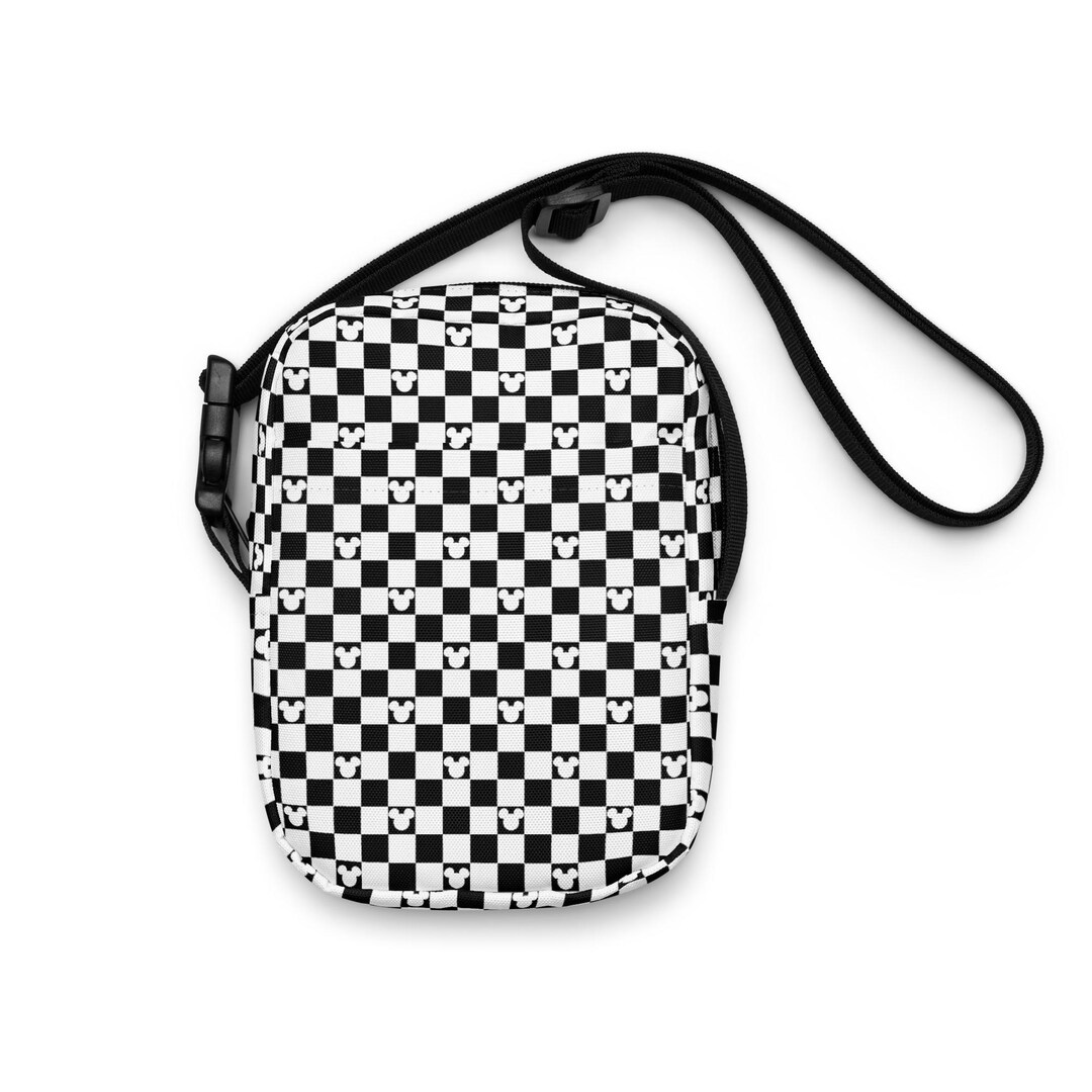 Mickey Mouse Disney Checker Black White Utility Crossbody Bag - Etsy