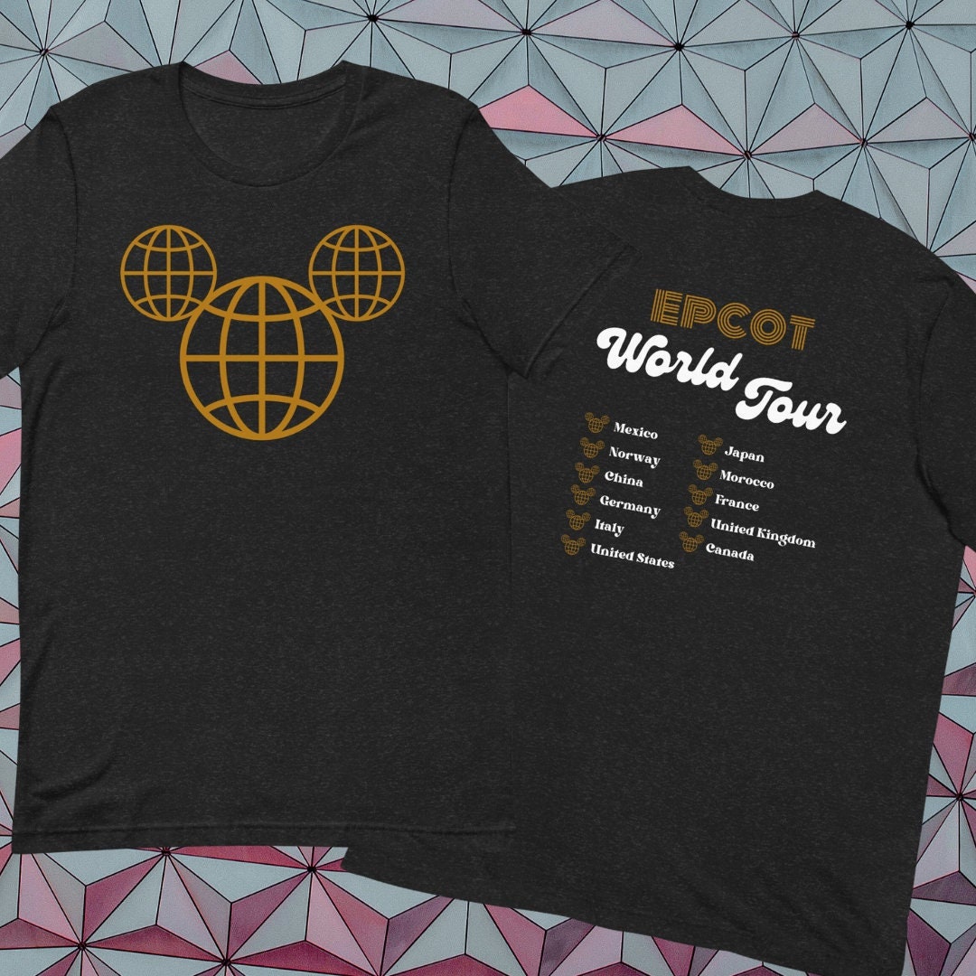 Disney World Epcot Mickey Mouse World Showcase Countries Shirt Mens ...