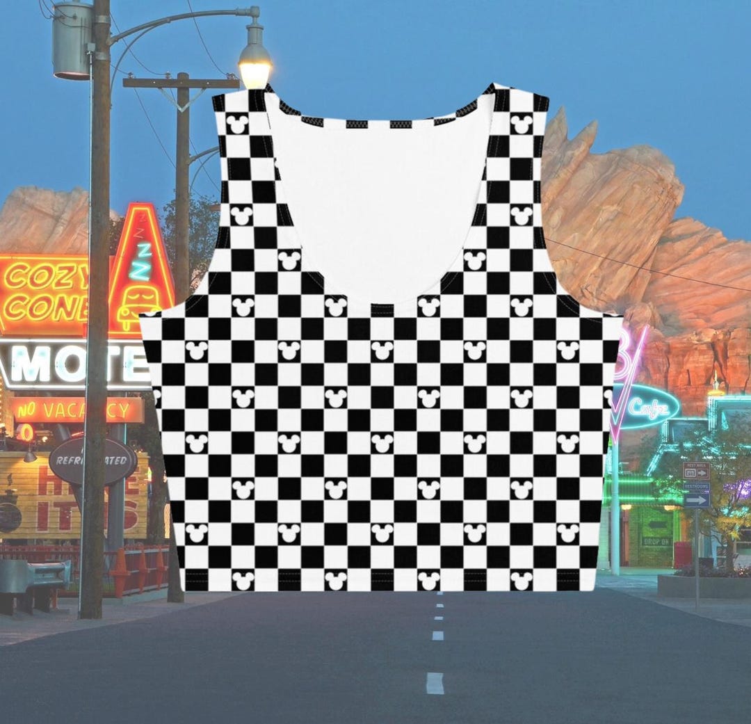 Disney Checker Crop Top, Mickey Checker Crop Top, Mickey Crop Top ...