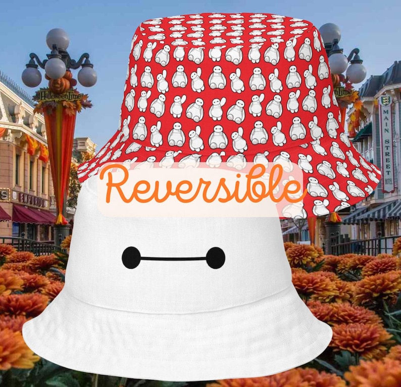 Reversible Baymax Bucket Hat: Big Hero 6 Polyester Hat - Etsy