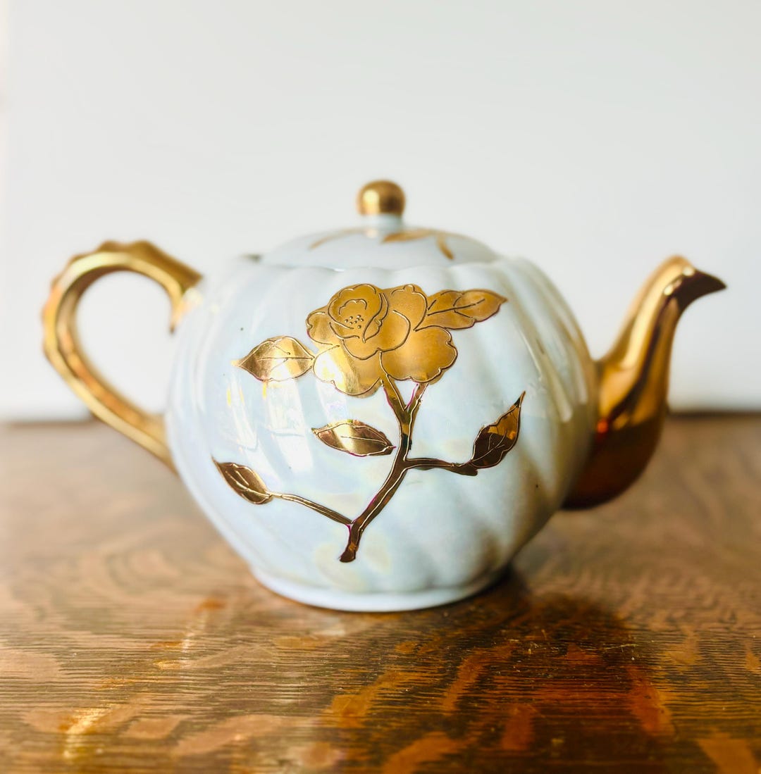 Vintage Chase Japan Lusterware Fine China Teapot With Gold (c. 1940's ...