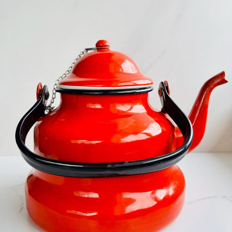 Enamel Tea Pot - Etsy