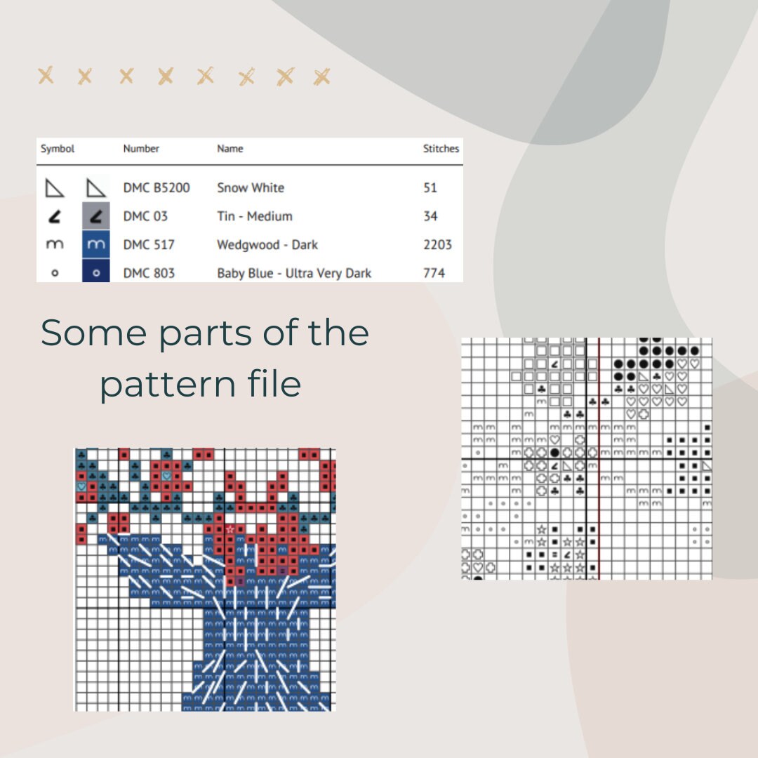 Scandinavian Christmas Cross Stitch Patterns Bundle, Set of 5 Nordic ...