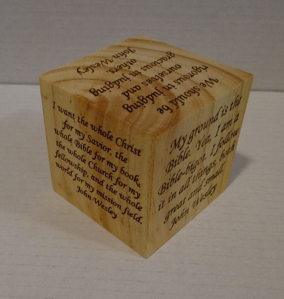 John Wesley Cube of Quotes - Etsy