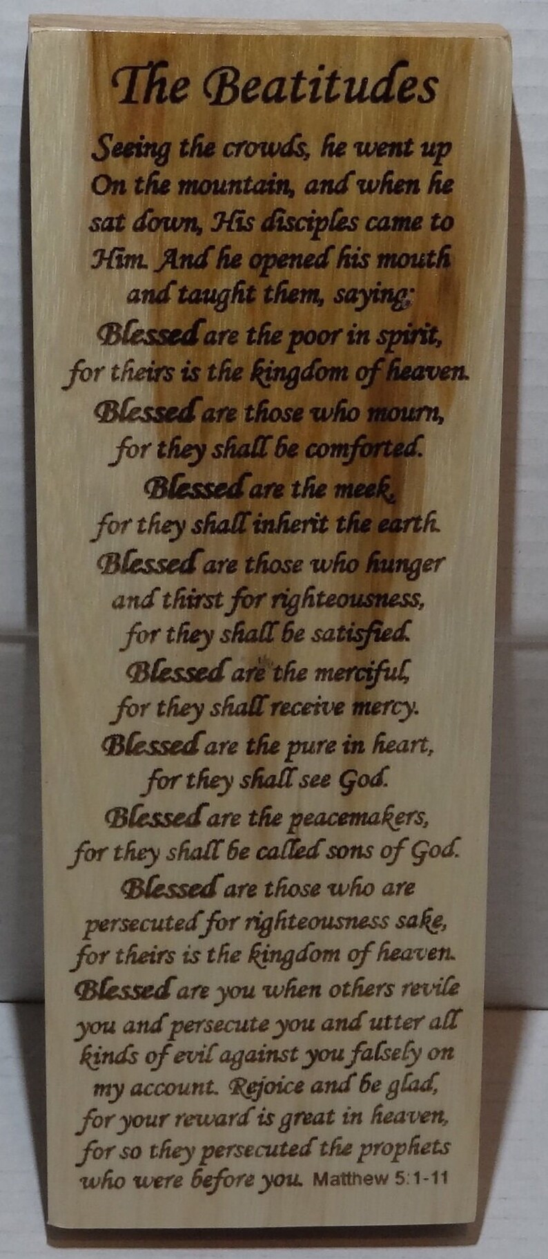 The Beatitudes, Bible, Christian Gifts, Laser Engraved Gifts - Etsy