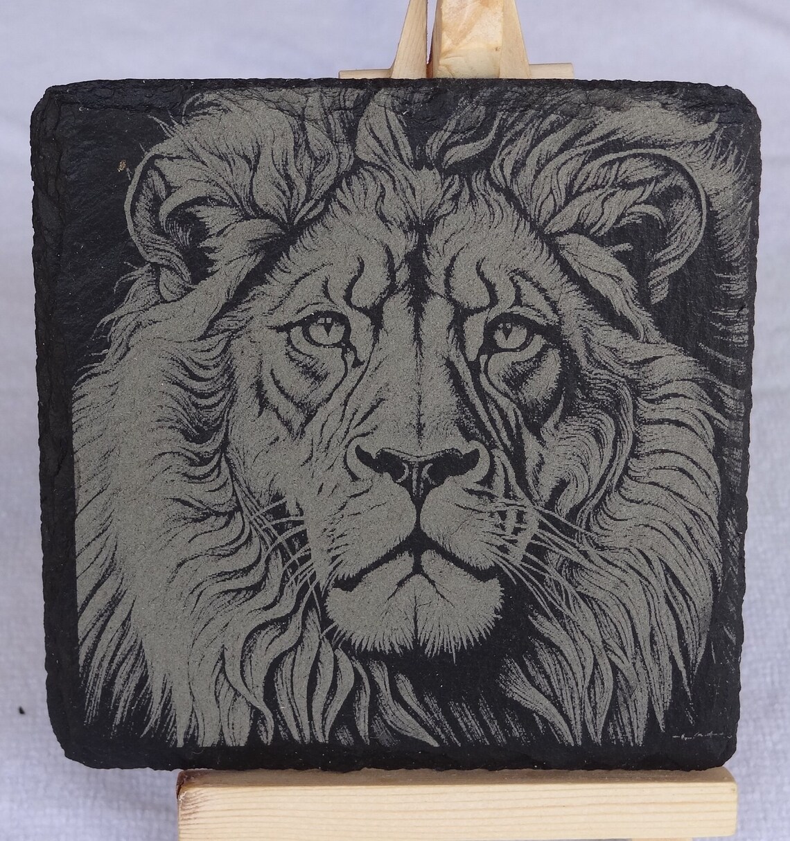 Slate Lion Coasters - Etsy