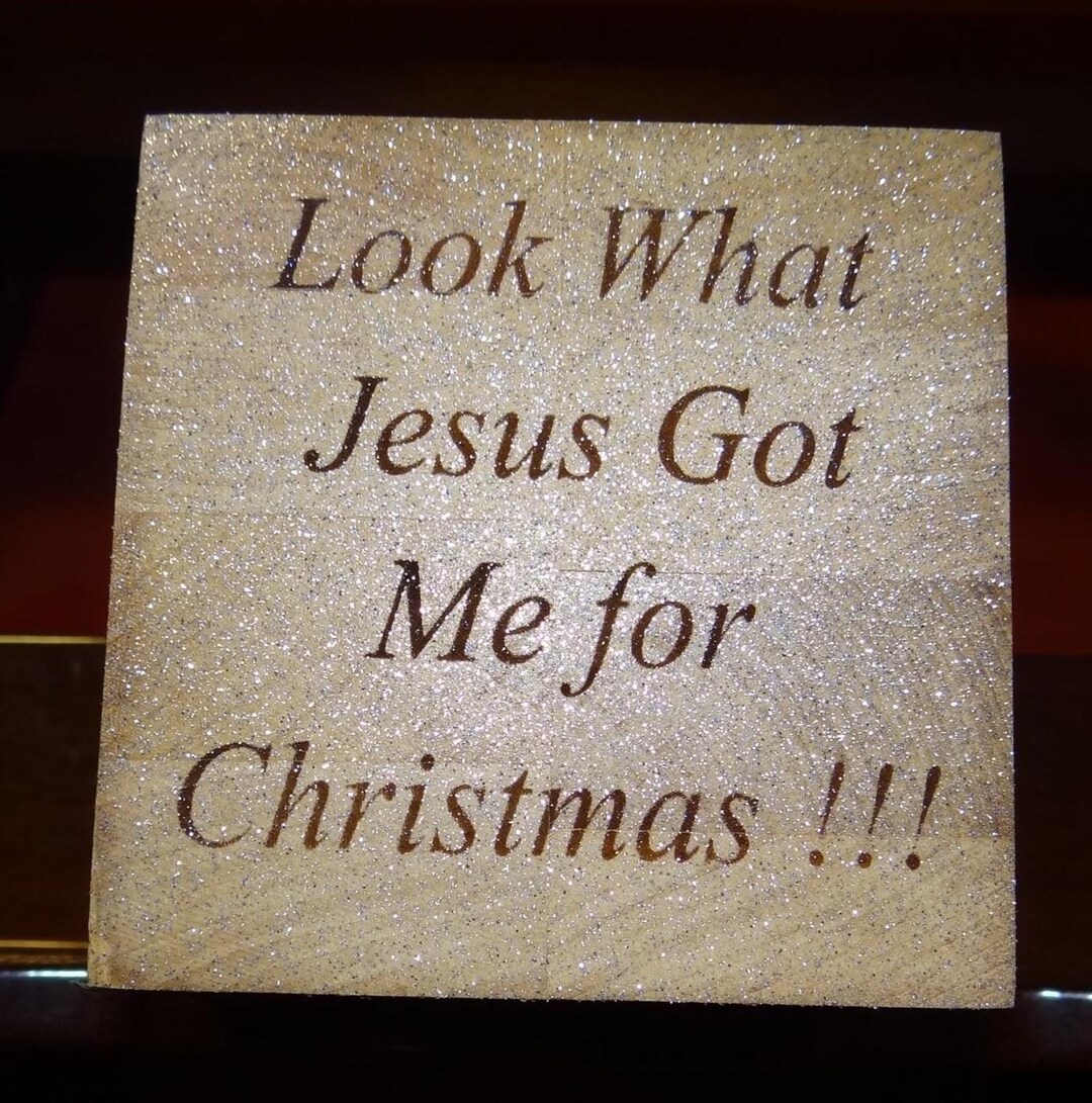 Look What Jesus Got Me for Christmas Cube - Etsy