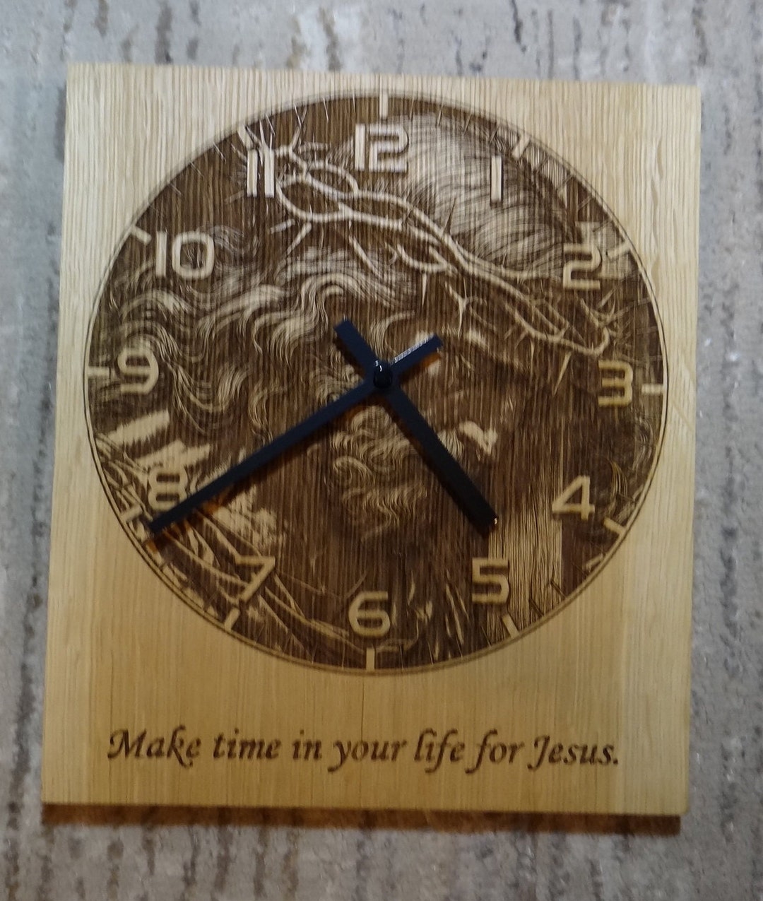 Jesus Clock, Religious Decorations, 3D Laser-engraved Clock - Etsy