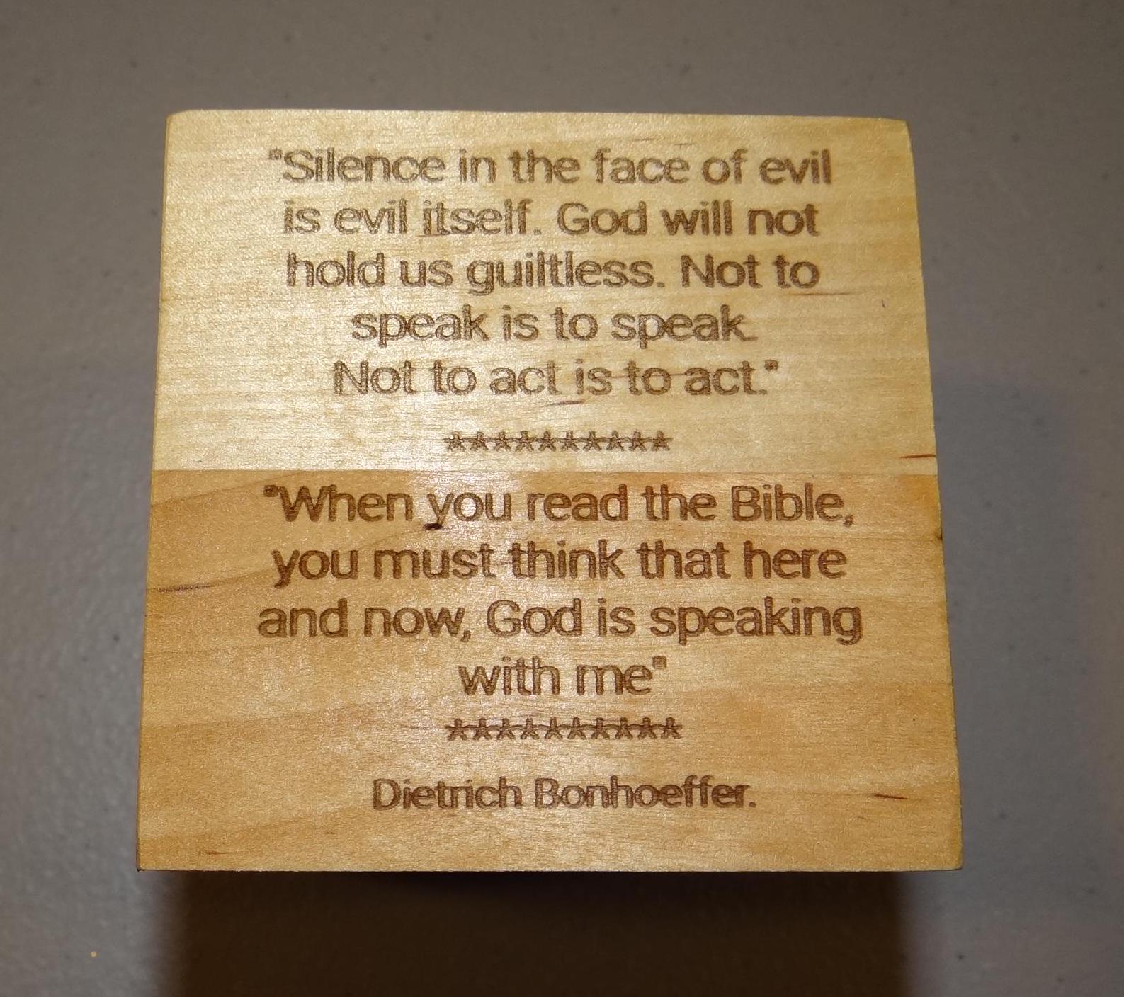 Dietrich Bonhoeffer Famous Quotes Cube - Etsy