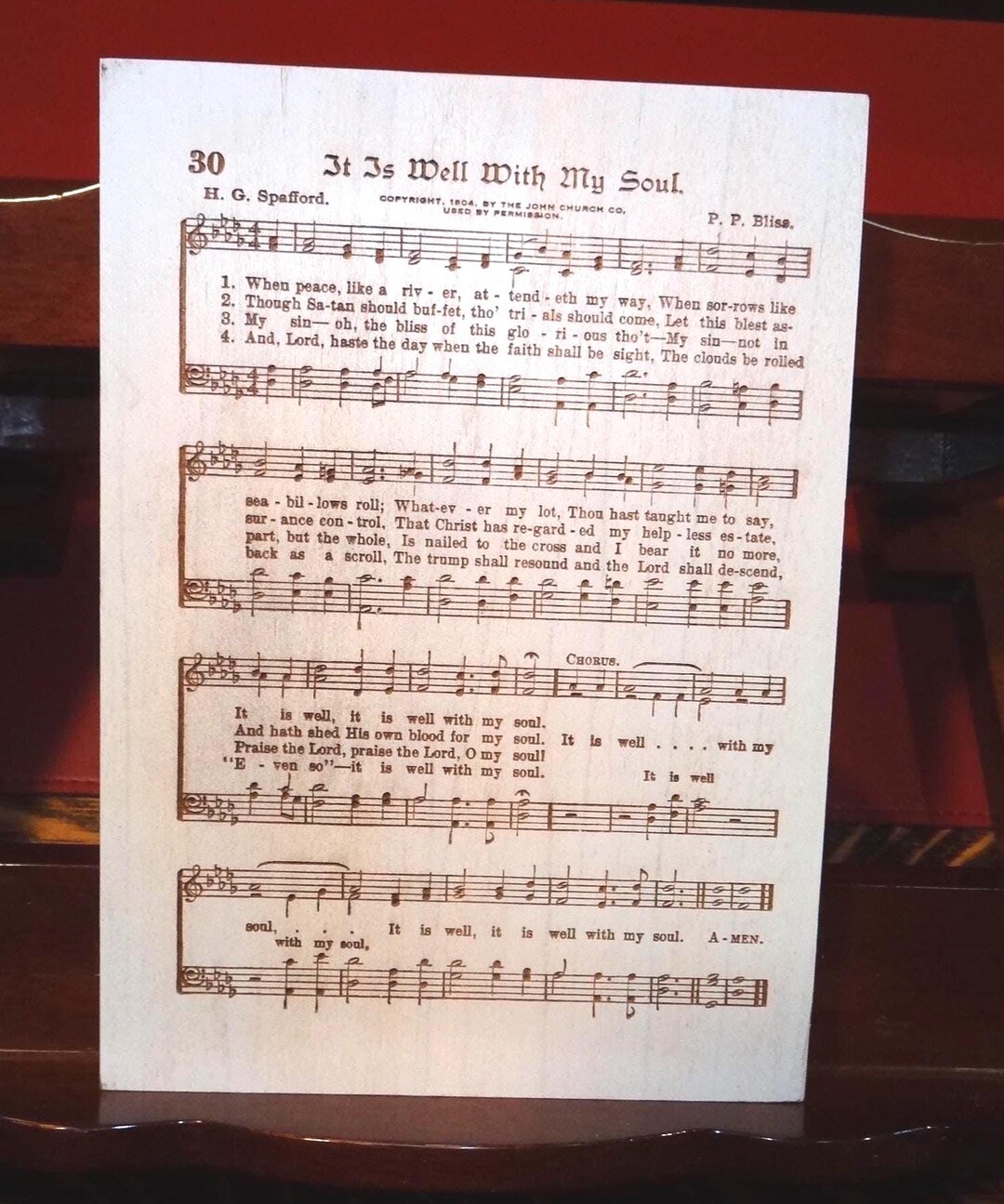 It is Well With My Soul Laser-engraved Hymn Plaque - Etsy